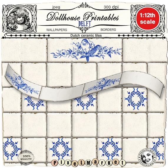 Dolls & Miniatures 12th Scale Dolls House Miniature Digital Sheets ...