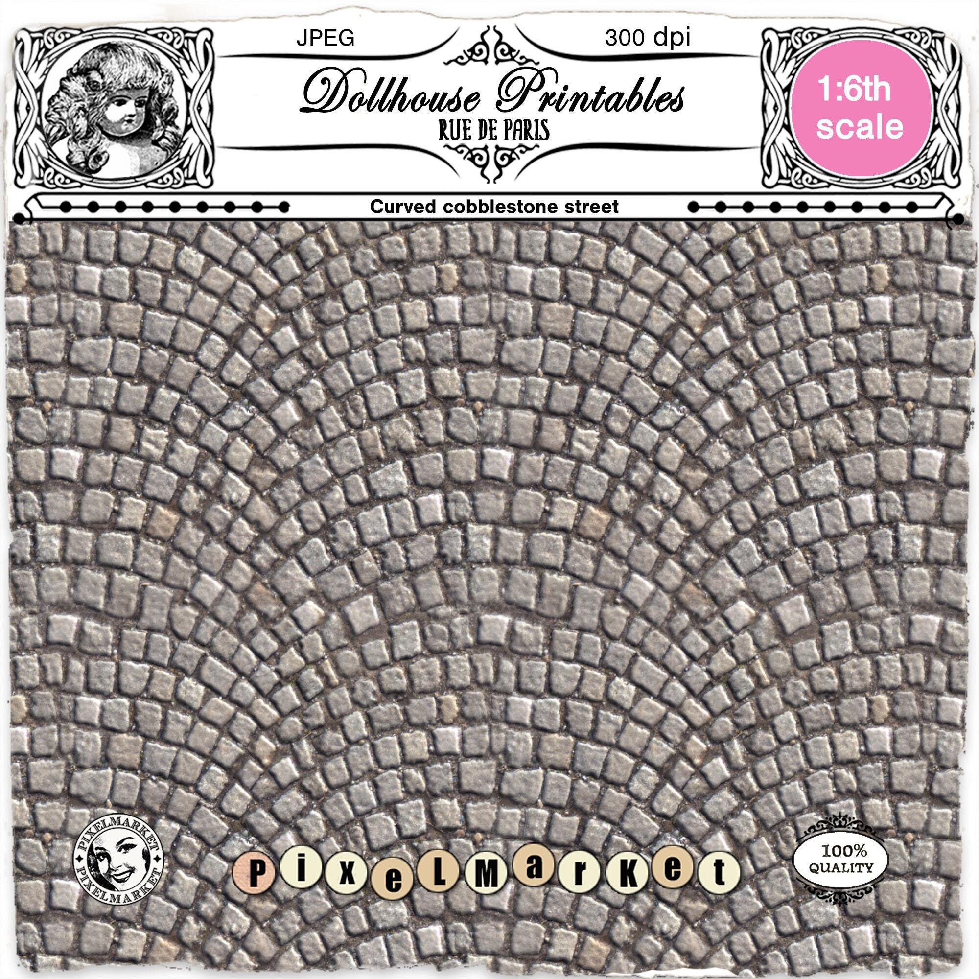 Curved Cobblestone Road