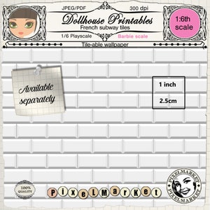 DOLLHOUSE PRINTABLE Playscale WALLPAPER Barbie Scale Old Stone - Etsy