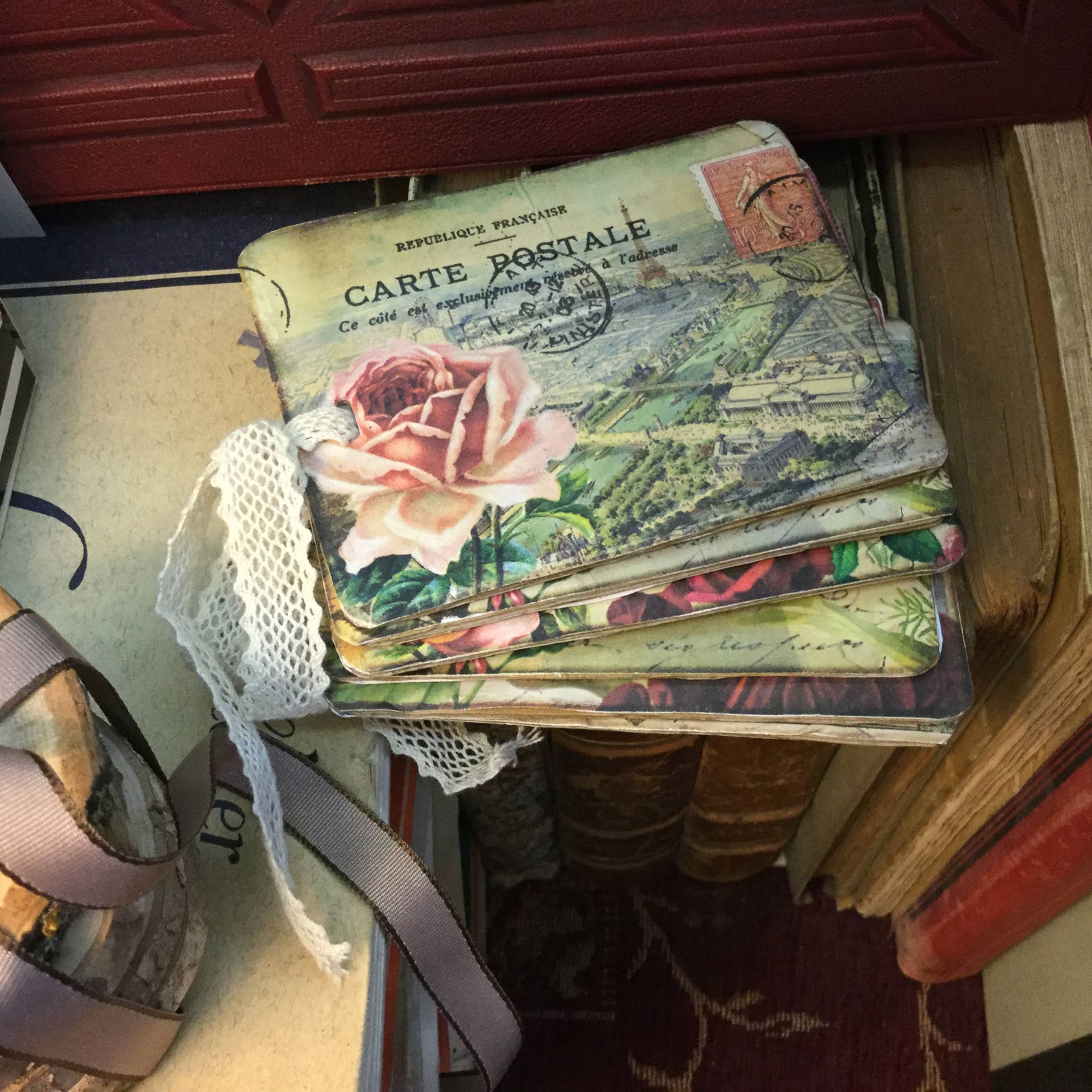 FRENCH VINTAGE POSTCARDS 4x3 Digital Collage Sheet - Etsy