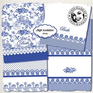 Dollhouse Printable MINIATURE BATH TOWELS Digital Template to Download ...