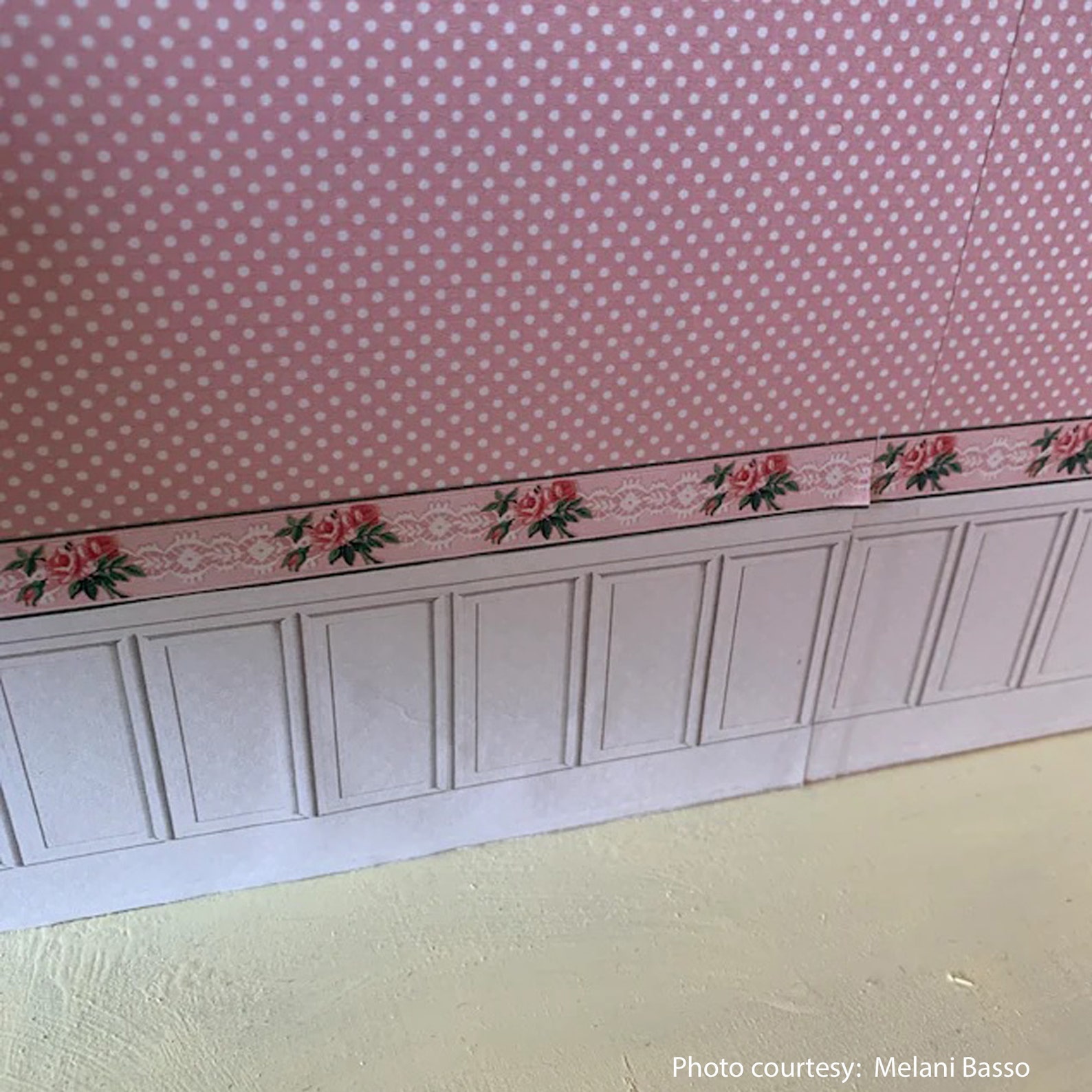 12th Scale Dollhouse Printable Miniature WALLPAPER With Rose - Etsy