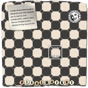 Dollhouse Printable Miniature Flooring Elegant Marble Floor Tiles for 1 ...