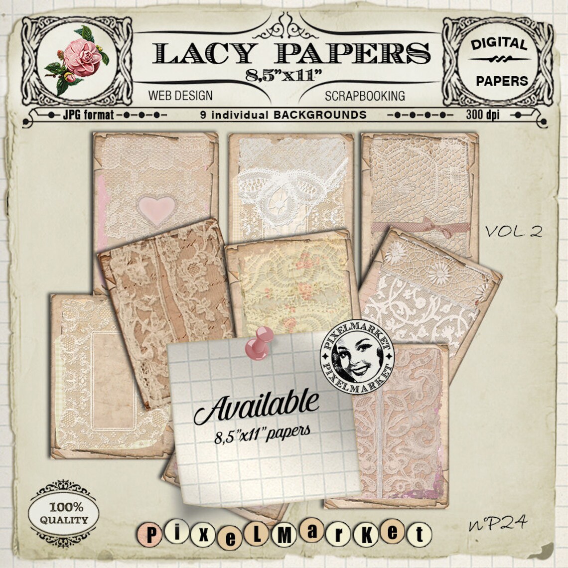 French Vintage Lace JEWELRY DISPLAY CARDS Atc Aceo 25x35 - Etsy