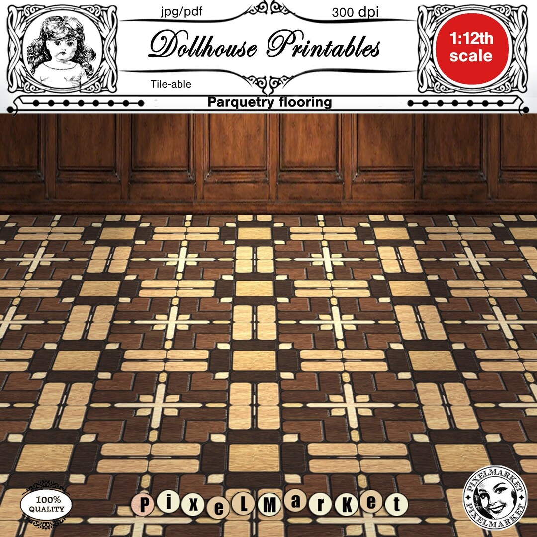 Elegant Printable Parquetry Flooring Miniature Wooden Floor Download ...