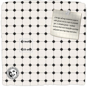 1/12 Victorian Dollhouse Flooring Tiles Printable Elegant Light Beige ...