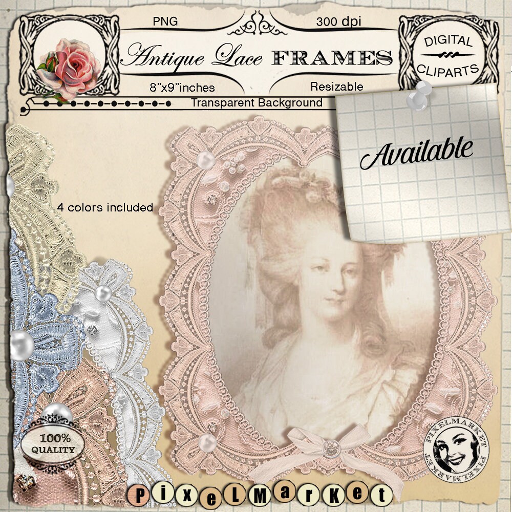 Gold FRAME CLIPART Picture Frame Printable Ornate Photo Frame - Etsy