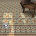 DOLLHOUSE Flooring 1/12th Scale French Victorian Floor Tiles W/ Border ...