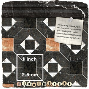 DOLLHOUSE FLOORING 1/12 Venetian Flooring Marble Floor Tile Printable ...