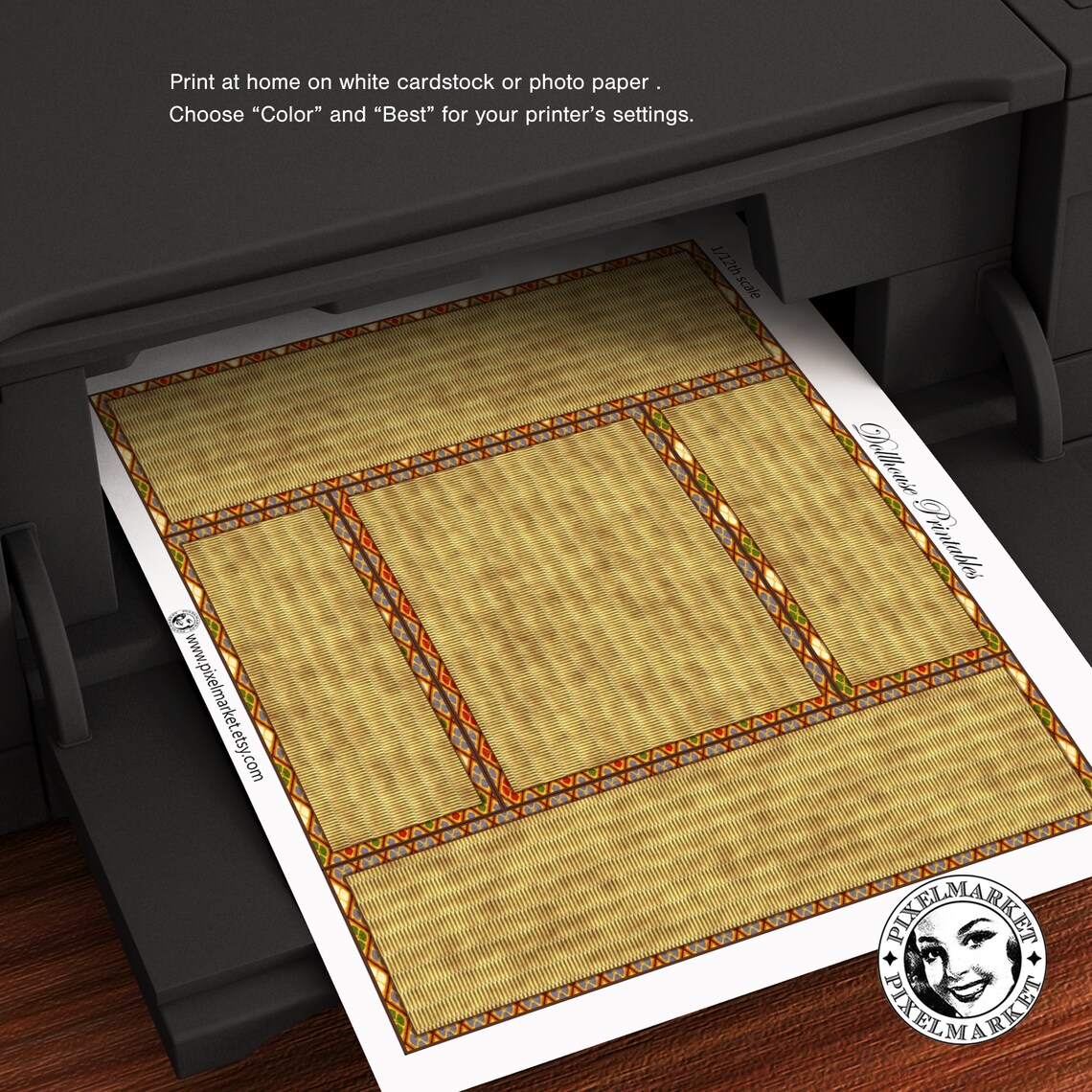 Miniature TATAMI MAT Flooring Printable Japanese Straw Mat | Etsy