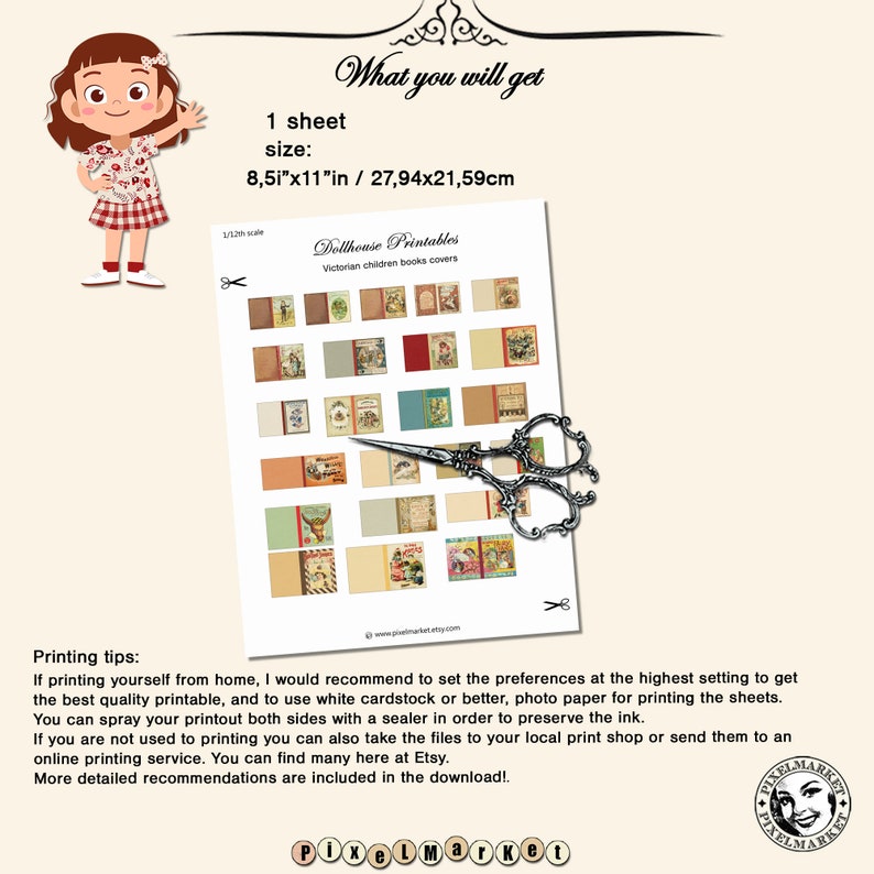 Victorian NURSERY BOOKS COVERS Printable Template 1/12 - Etsy