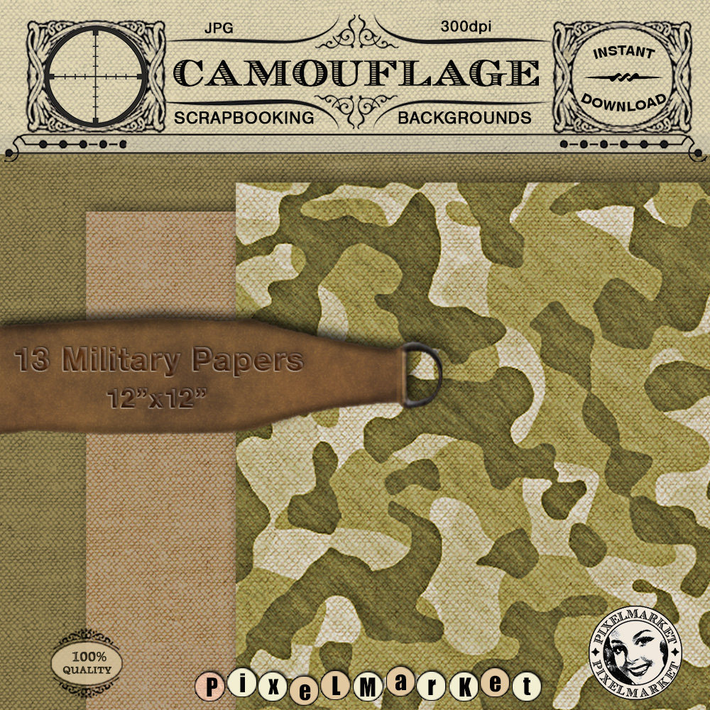 Digital CAMO PAPER Realistic Military Fabric Texture | Etsy