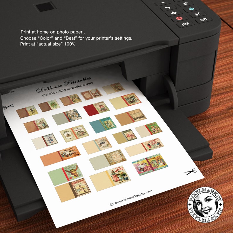 Victorian NURSERY BOOKS COVERS Printable Template 1/12 - Etsy