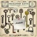ANTIQUE SKELETON KEYS Collage Sheet Printable Download Digital ...