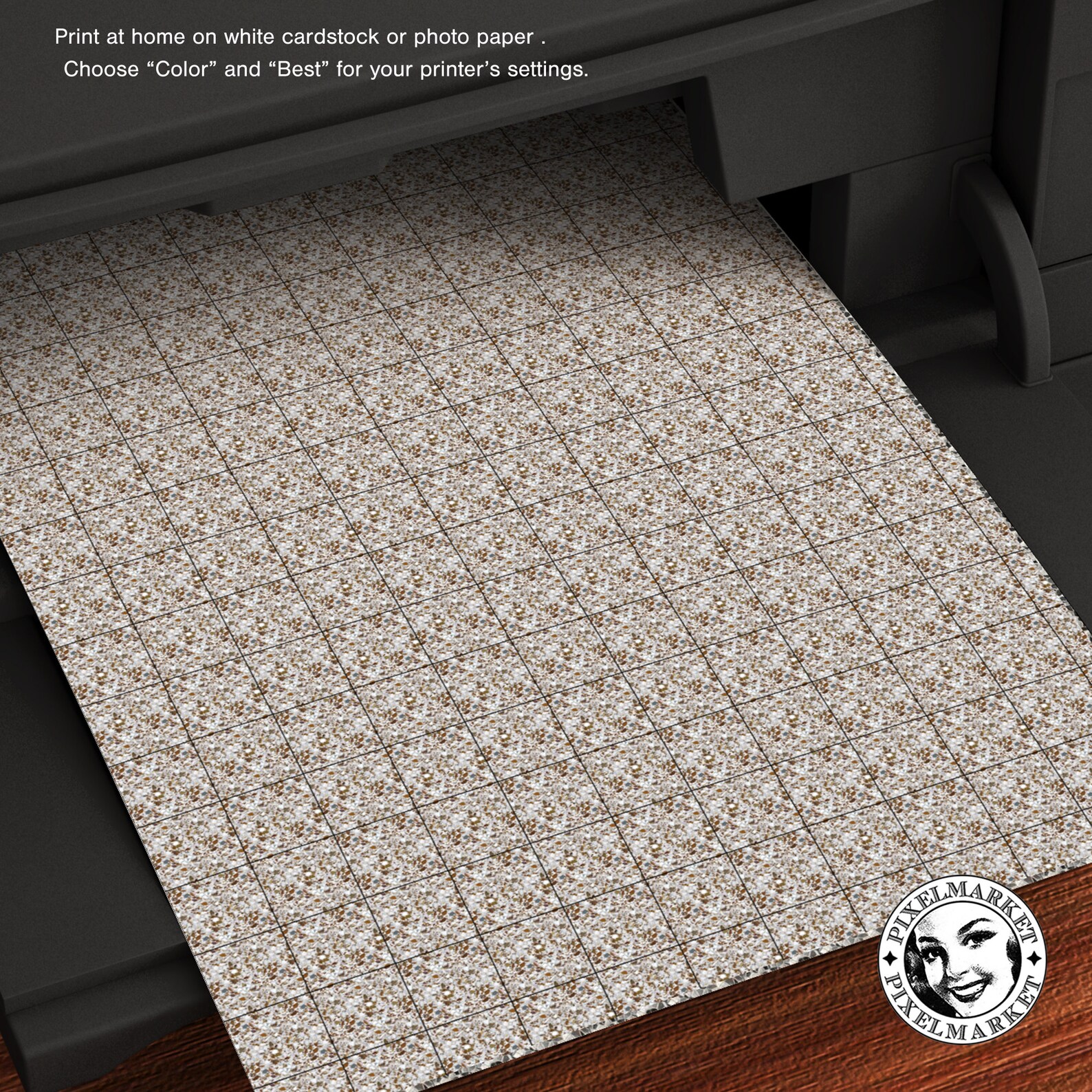 Miniature TERRAZZO TILES Printable Flooring Wallpaper Use for | Etsy