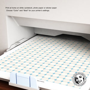 DOLLHOUSE Flooring 1/12th Scale Blue Marble Bathroom Floor Tiles ...