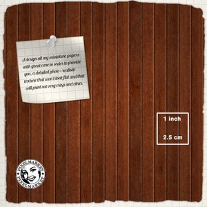 DOLLHOUSE Mahogany Hardwood Flooring Miniature PARQUET Floor, Wallpaper ...