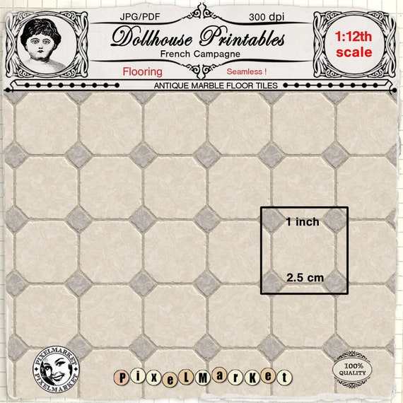 Dolls & Miniatures 12th Scale Dolls House Miniature Digital Sheets ...