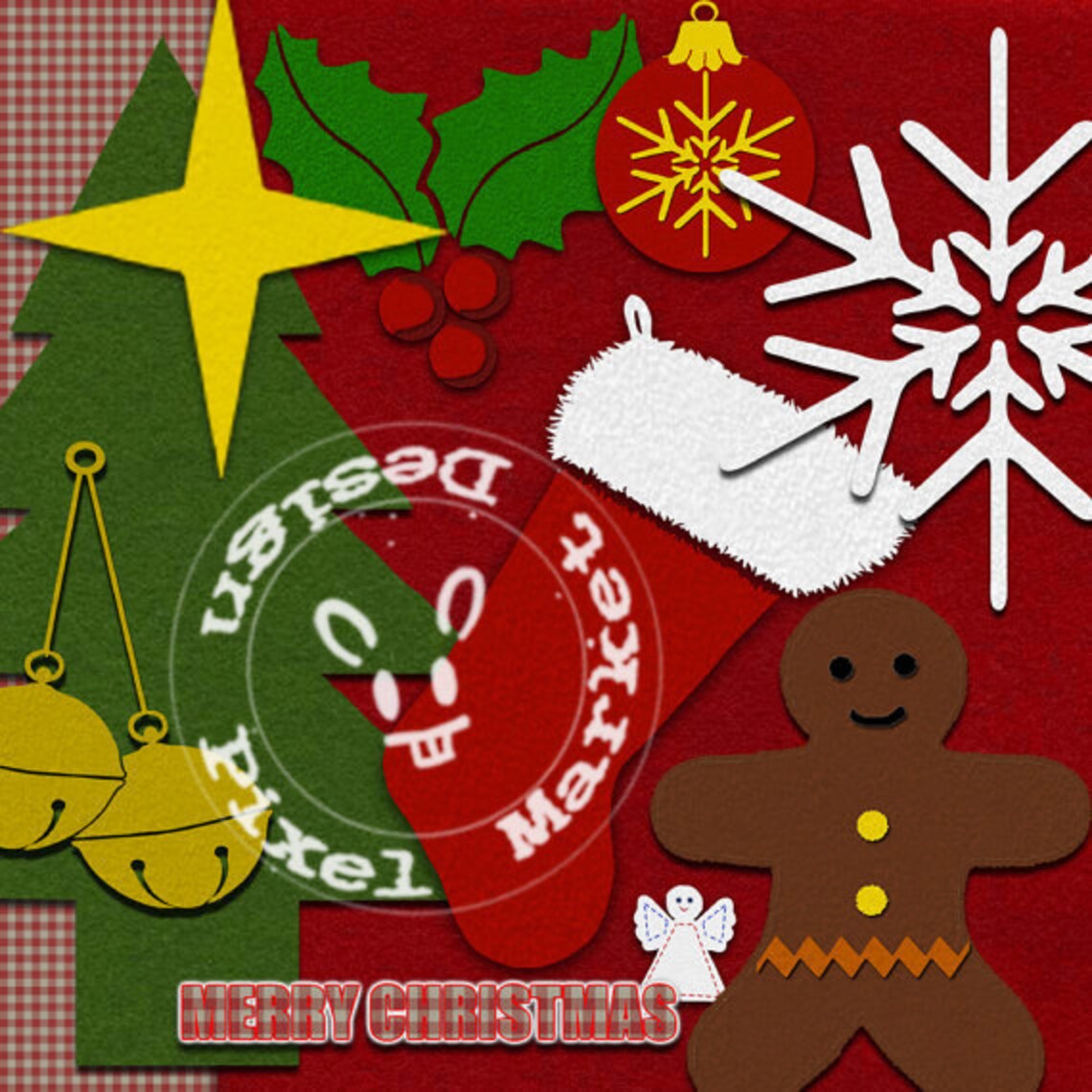 Digital FELT CLIPARTS Printable Rustic Scandinavian Style - Etsy