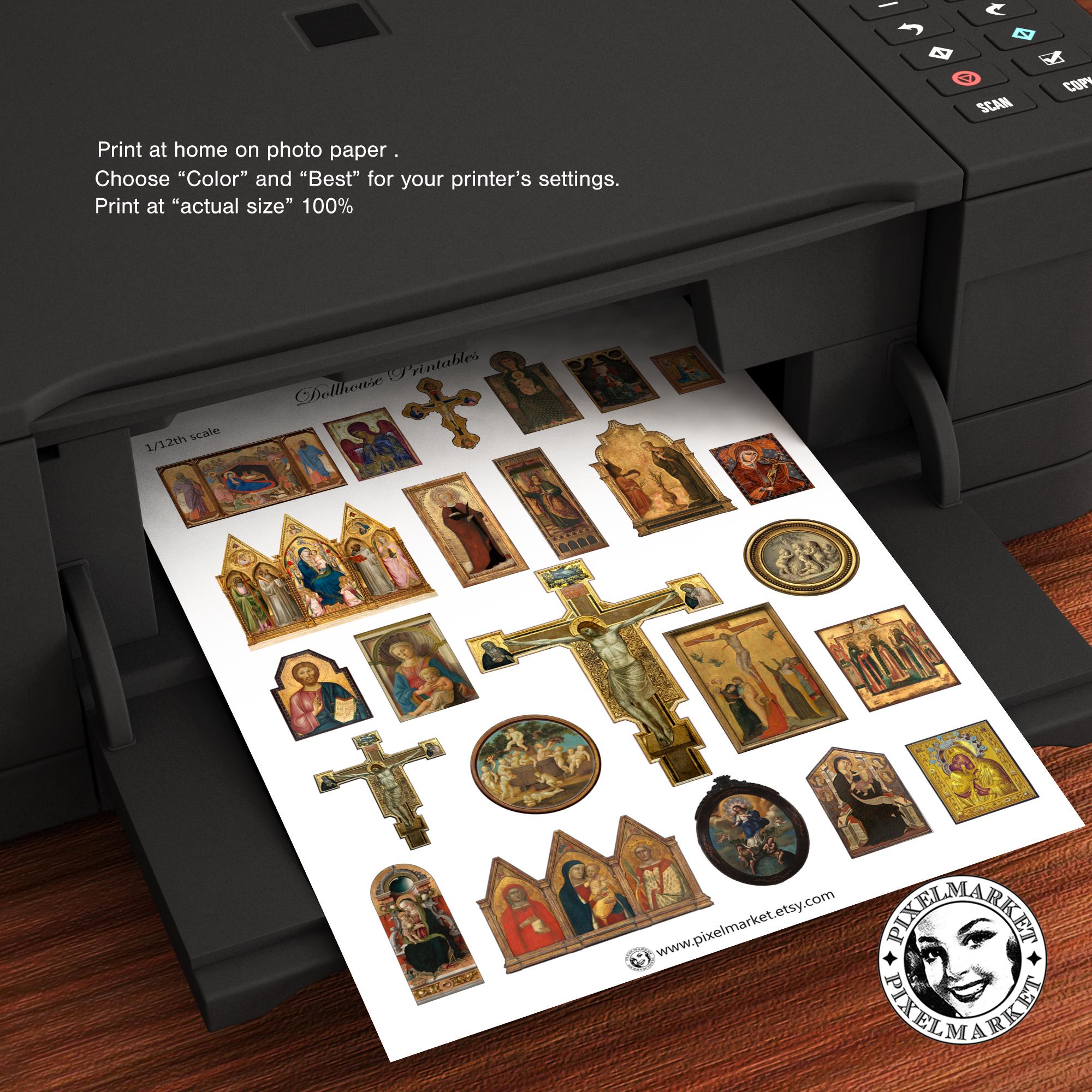 Dollhouse Printable HOLY ICONS Religious Art Christian Art Prints ...