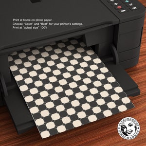 Dollhouse Printable Miniature Flooring Elegant Marble Floor Tiles for 1 ...