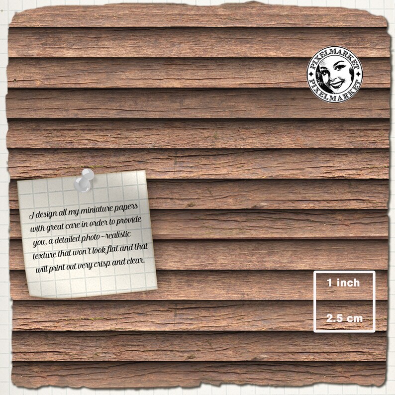DOLLHOUSE Printable SHIPLAP Wallpaper Cabin SIDING Rustic Wood Logs ...