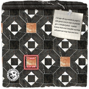 1/6 DOLLHOUSE Baroque Flooring Venetian Marble Floor Tiles Printable ...