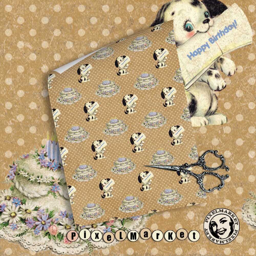 Printable Vintage WRAPPING PAPER Gift Wrap for Boy's | Etsy