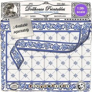 DOLLHOUSE 1/3th Scale Printable BEADBOARD Wooden Planks off White ...