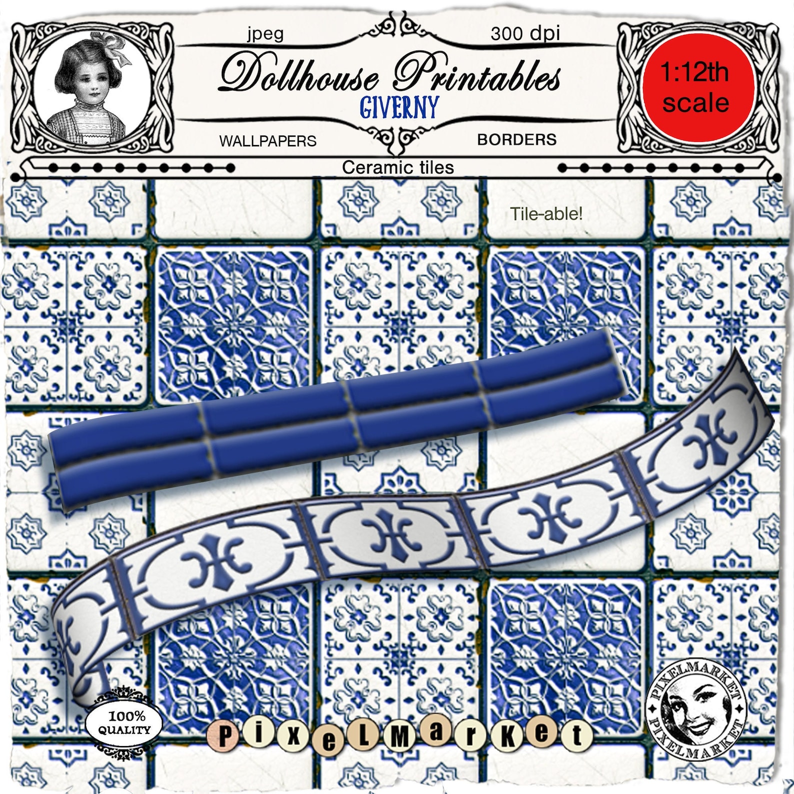 Miniature Ceramic Wall Tiles Printable Replica of Monets - Etsy