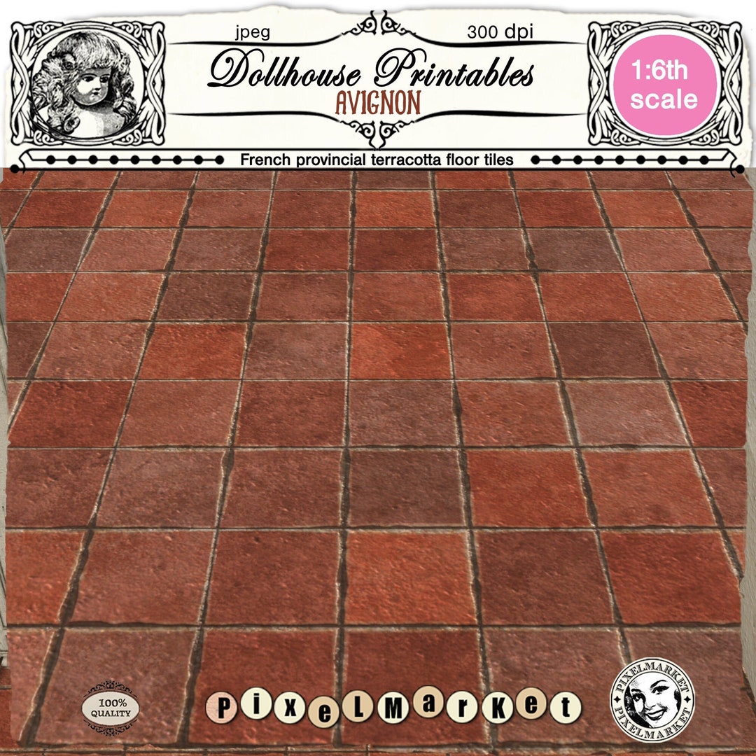 SPANISH TILES Rustic Flooring Printable Terracotta Floor Tiles Download ...