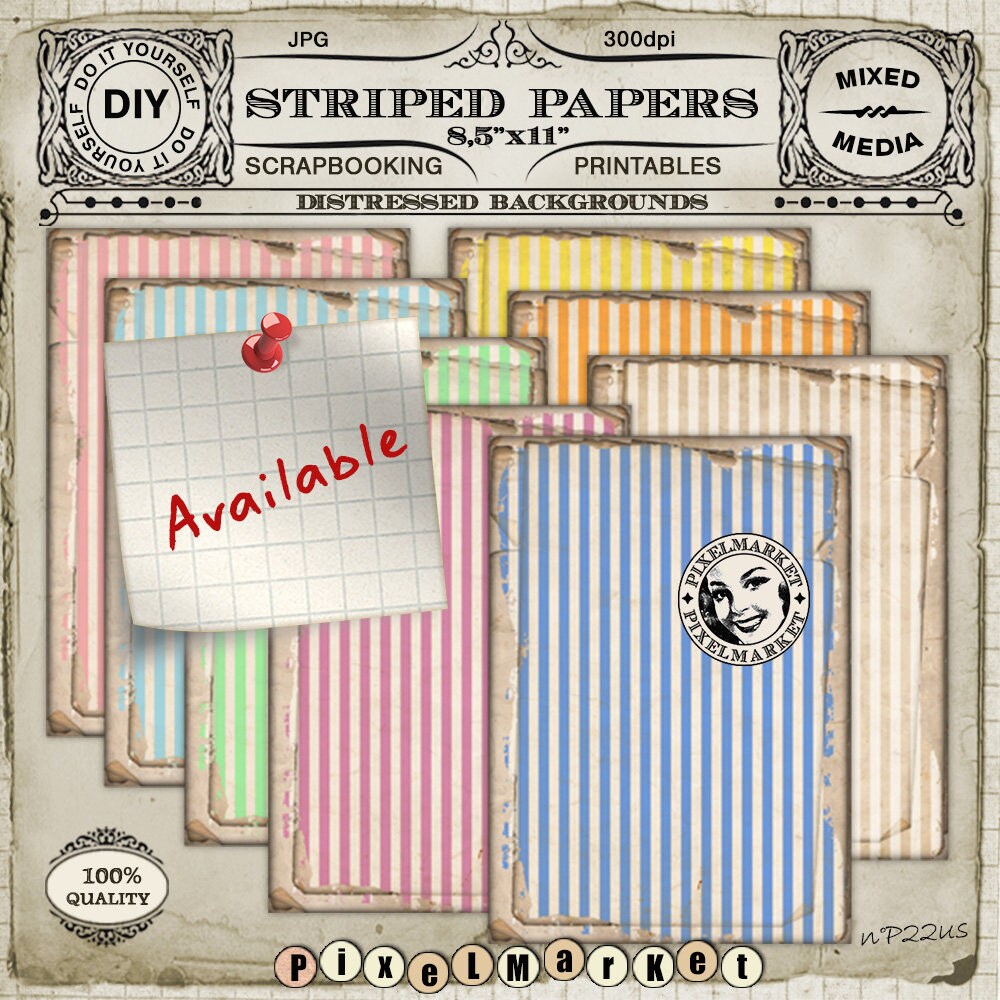 STRIPED BACKGROUNDS Display Cards Jewelry Holders Stripes Tag | Etsy