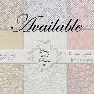 Digital LACE Overlay and LINEN Background Paper for Photographer Book ...