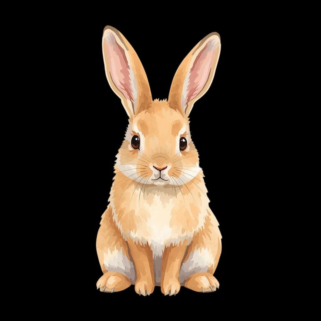 Bunny Clipart Bundle 10 PNG | Kawaii Baby Rabbit PNG 10 (digital ...