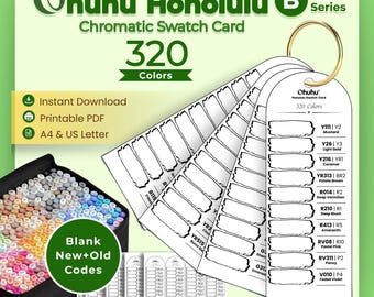 Ohuhu Honolulu 320 Color Swatch Card for Marker Artists Blank Printable ...