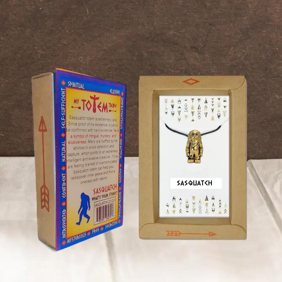 Sasquatch Bigfoot Spirit Animal Tribal Bead Gold Plated Symbolic Gold ...