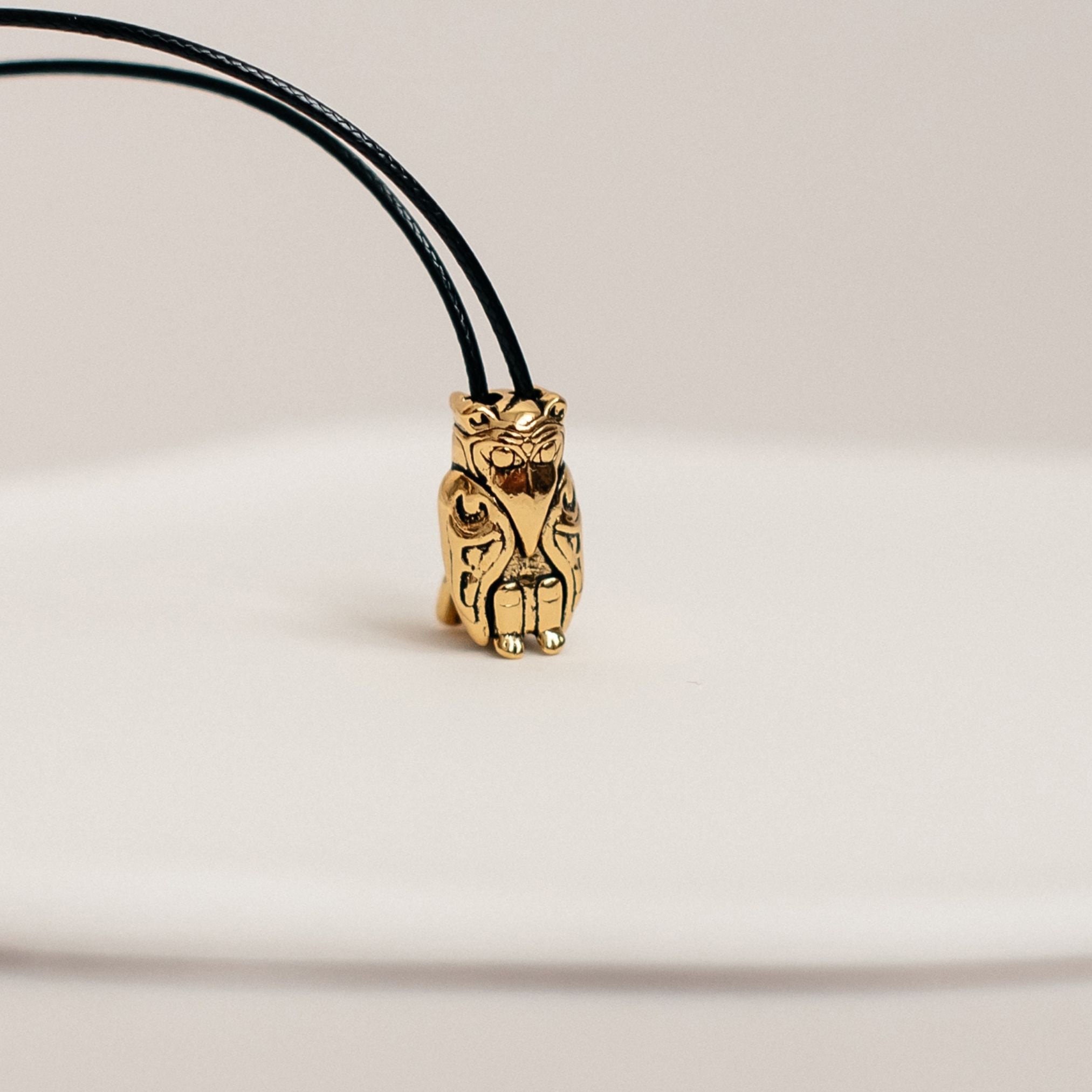 Raven Zodiac Spirit Animal Tribal Bead Gold Plated Symbolic Gold Plated ...