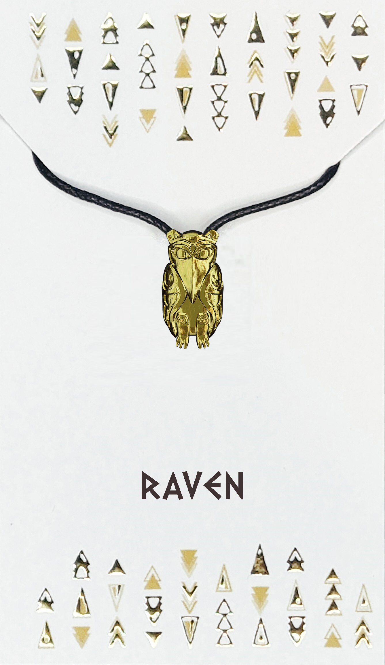 Raven Zodiac Spirit Animal Tribal Bead Gold Plated Symbolic Gold Plated ...