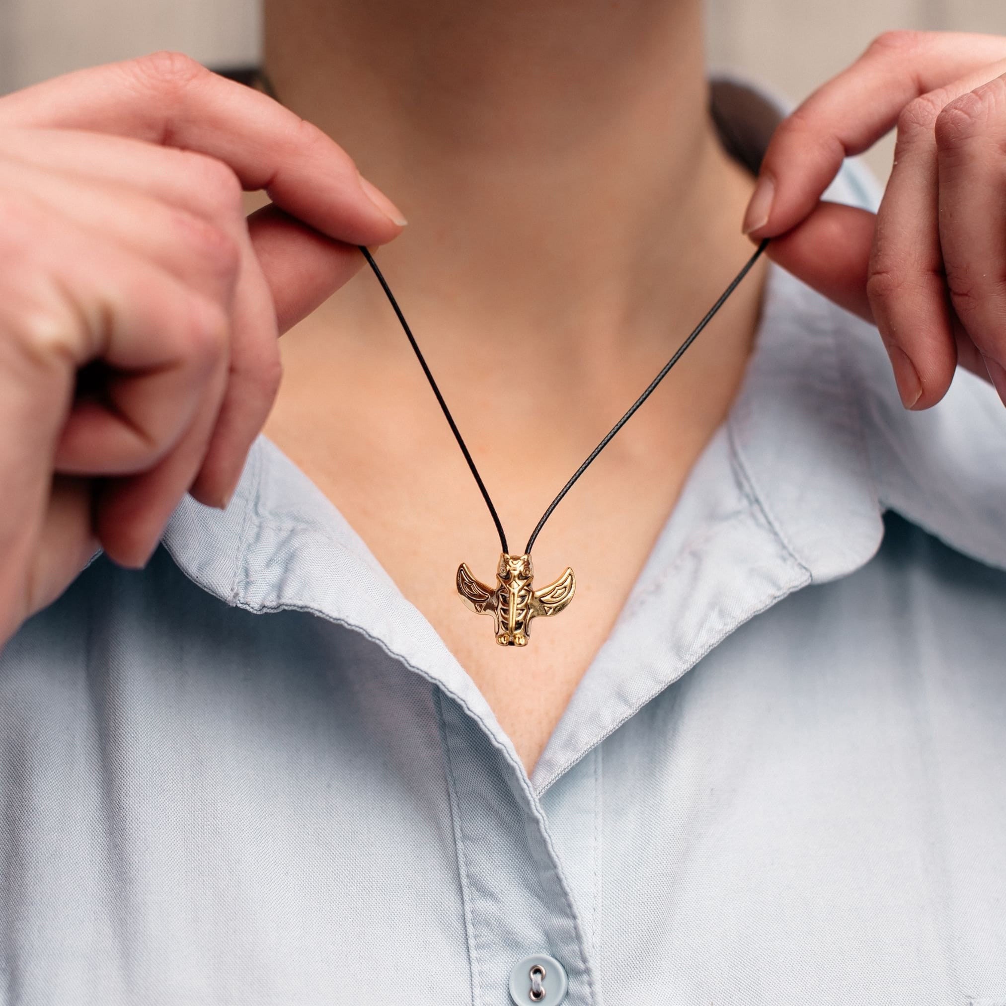 Hummingbird Spirit Animal Tribal Bead Gold Plated Symbolic Gold Plated ...