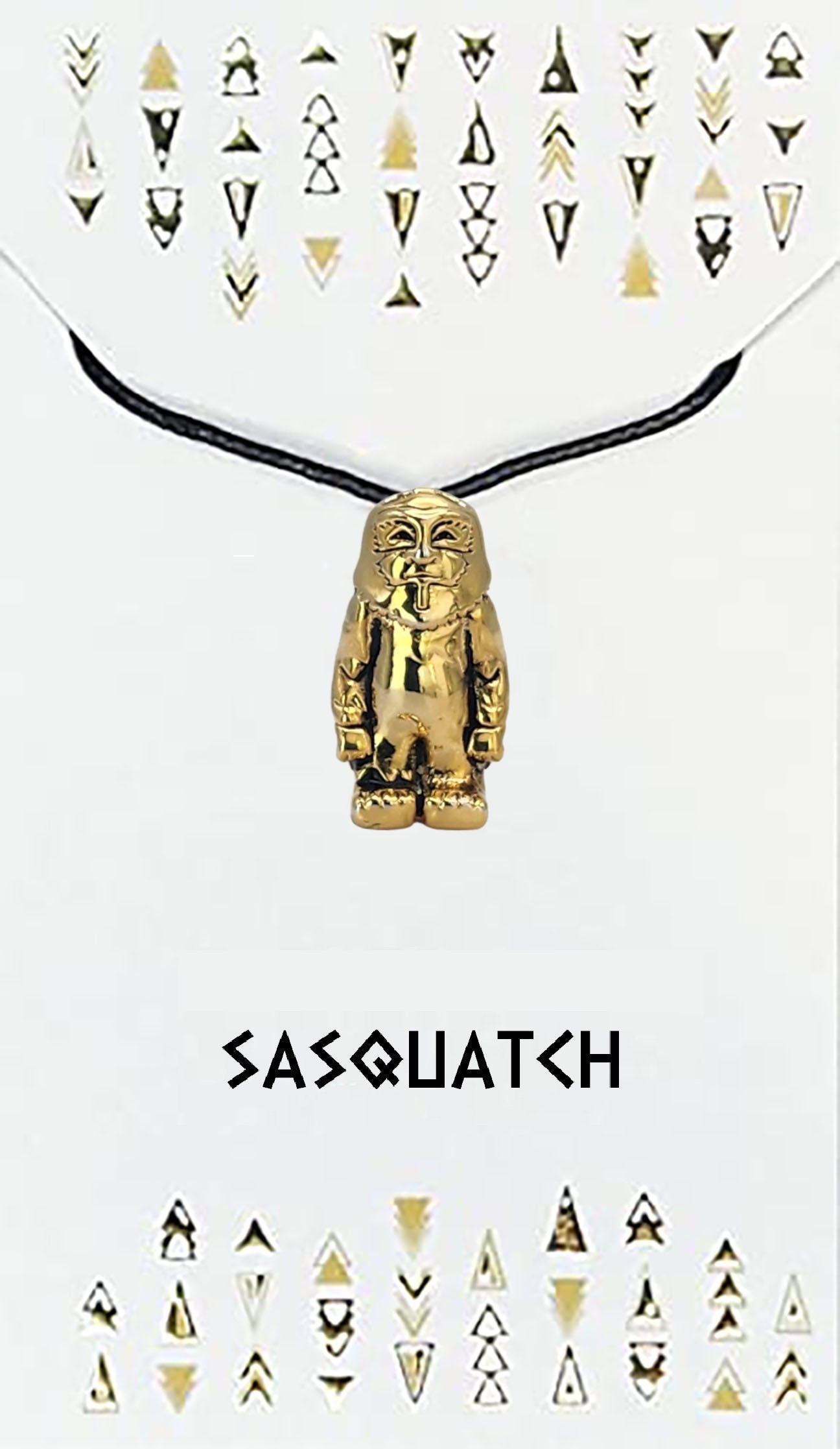 Sasquatch Bigfoot Spirit Animal Tribal Bead Gold Plated Symbolic Gold ...