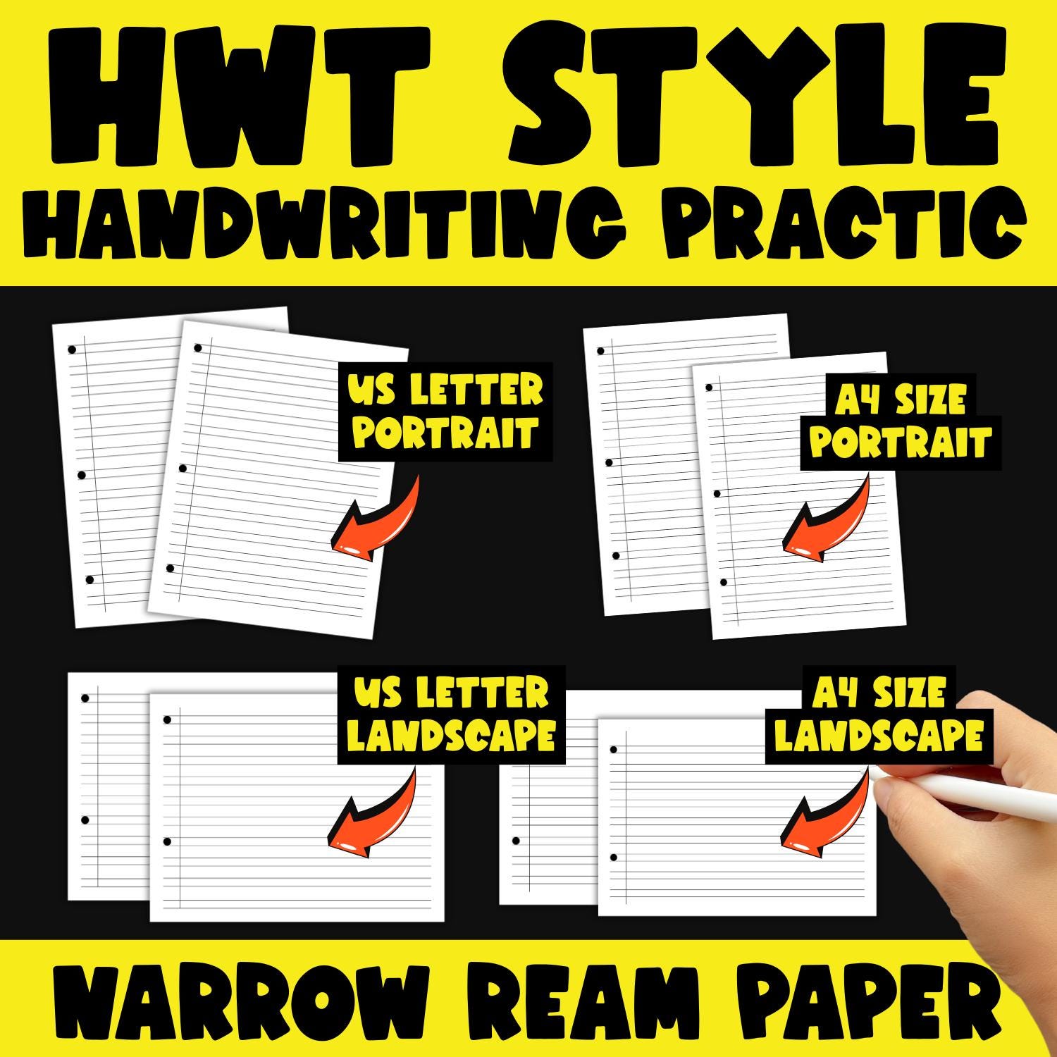 Handwriting Without Tears Narrow Ream | Grades 4 & 5 Cursive Writing ...