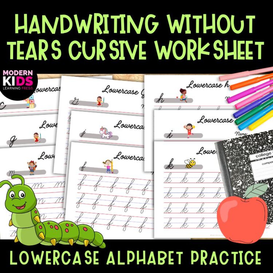 Alphabet Cursive Lowercase Tracing Worksheets | Handwriting Without ...