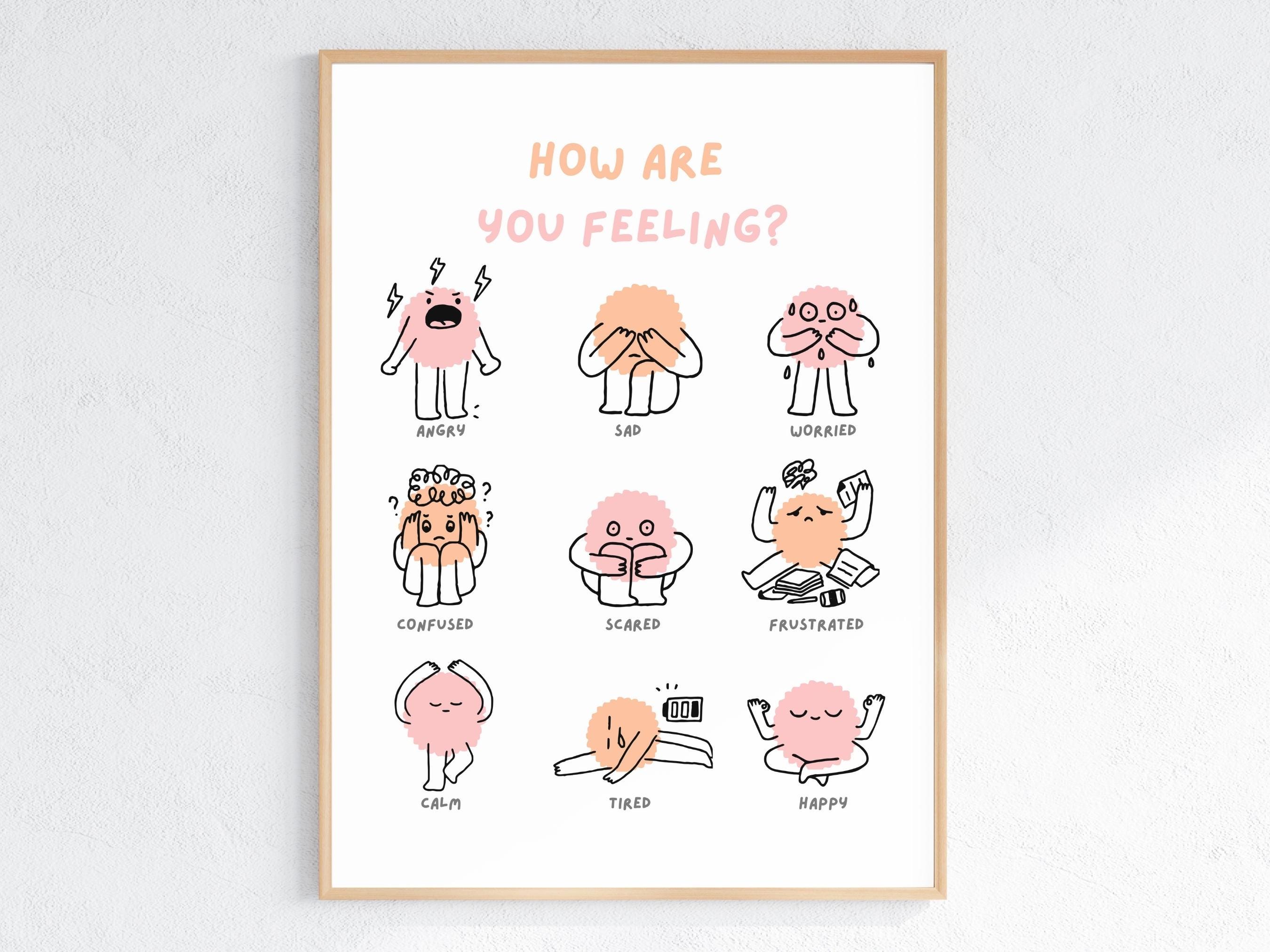 How Are You Feeling Poster for Kids, Feelings Chart Printable, Kids ...