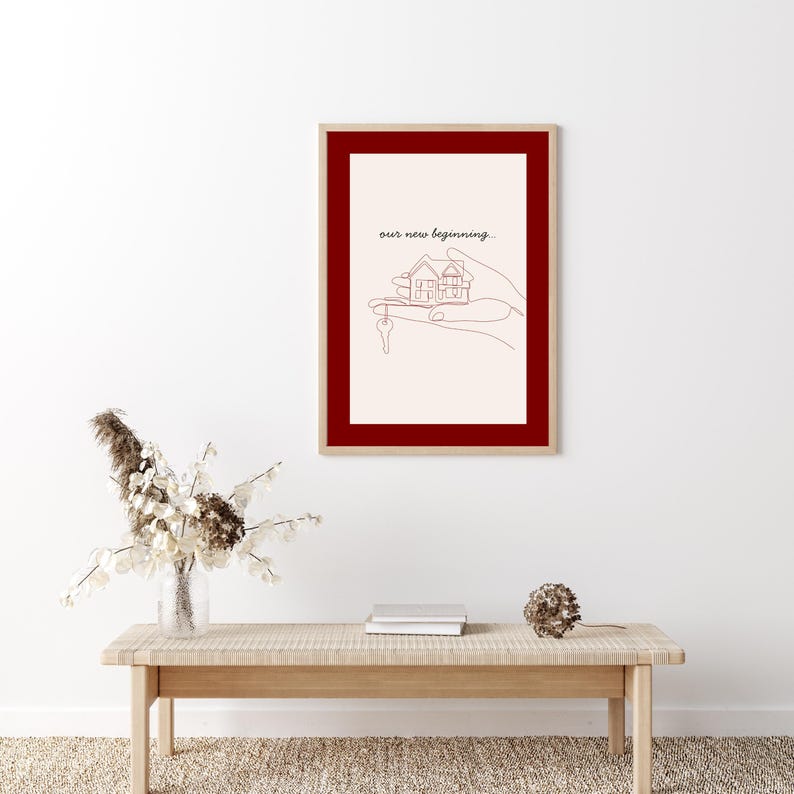 Our New Beginning Wall Art, Housewarming Gift, Key Home Decor (digital ...