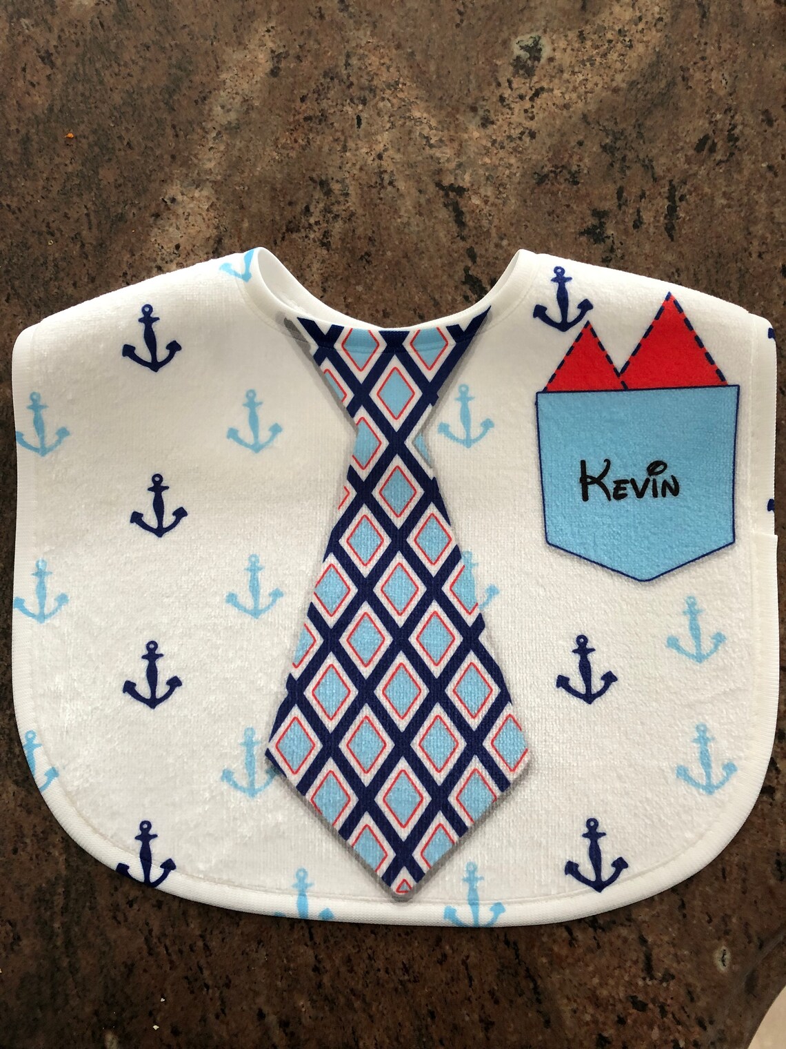 Personalized Shirt and Tie Bib - Etsy