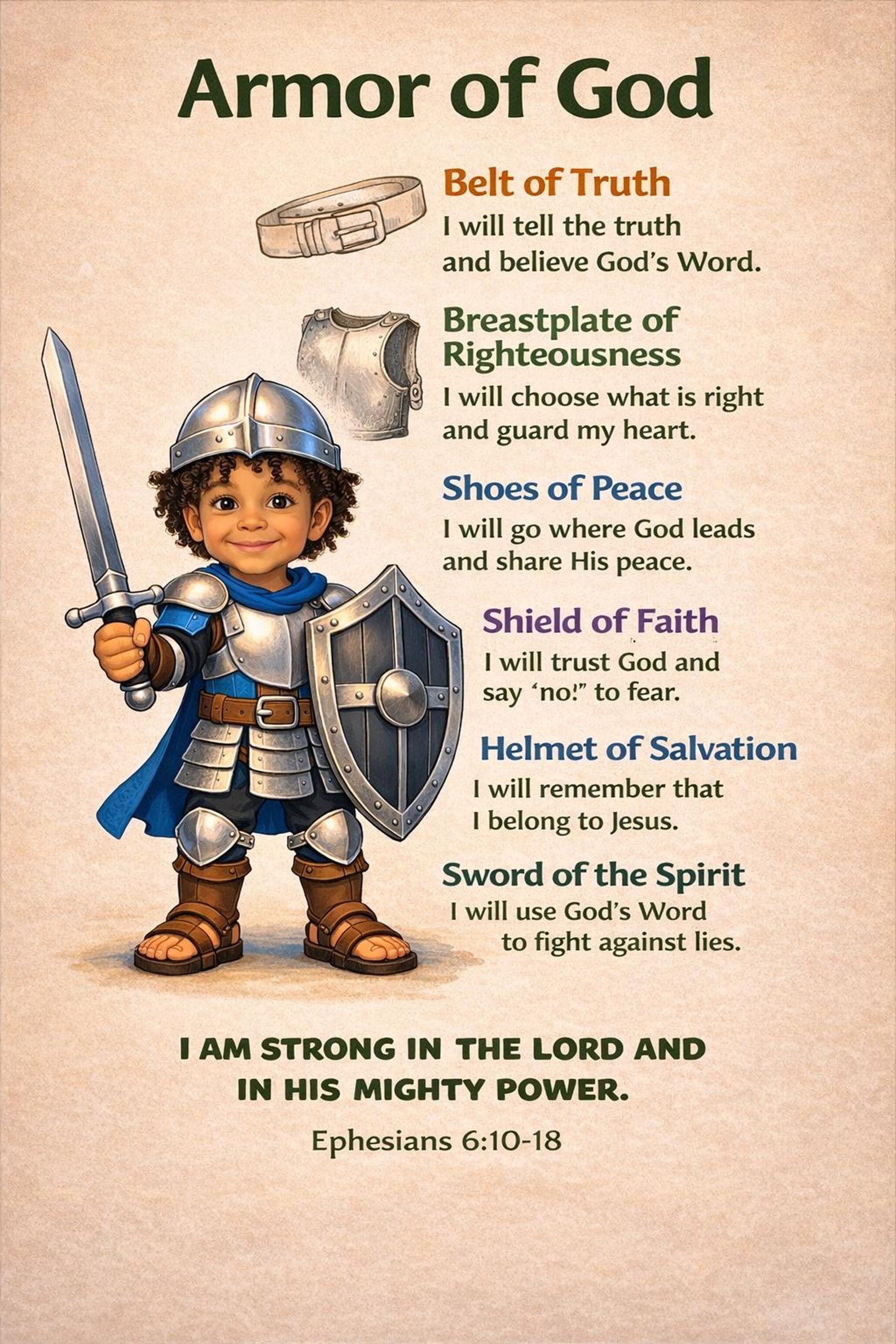 Armor of God Printable Activity Pack | Ephesians 6 Kids Bible Lesson ...