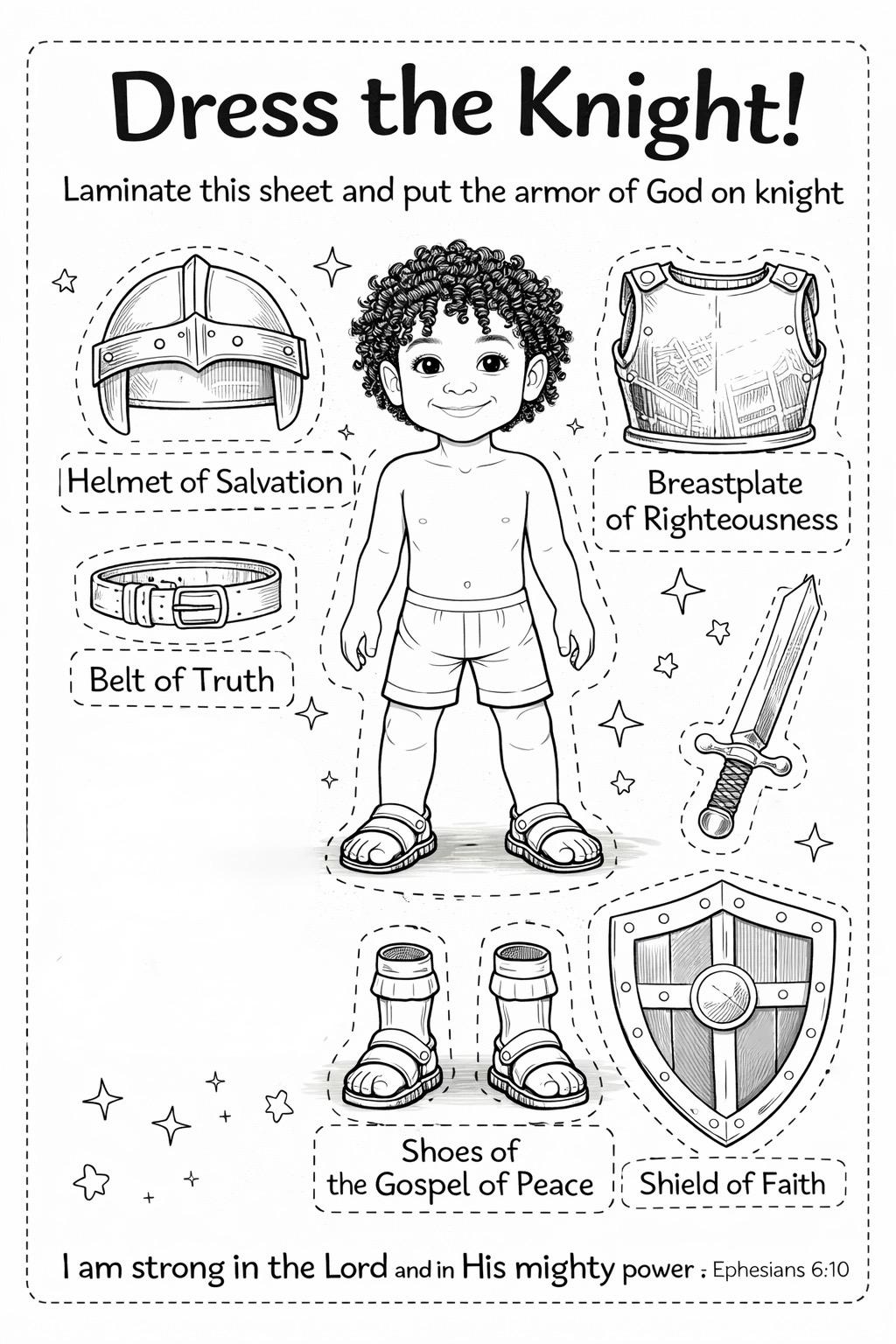 Armor of God Printable Activity Pack | Ephesians 6 Kids Bible Lesson ...