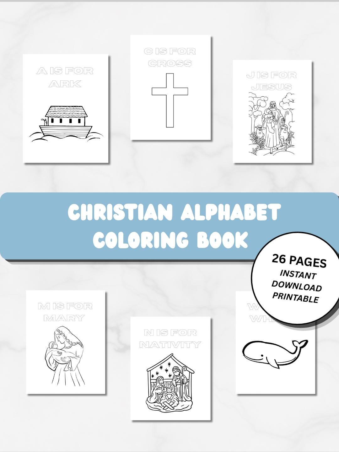 Bible Worksheets, Preschool Worksheet, Christian Alphabet Coloring Book ...