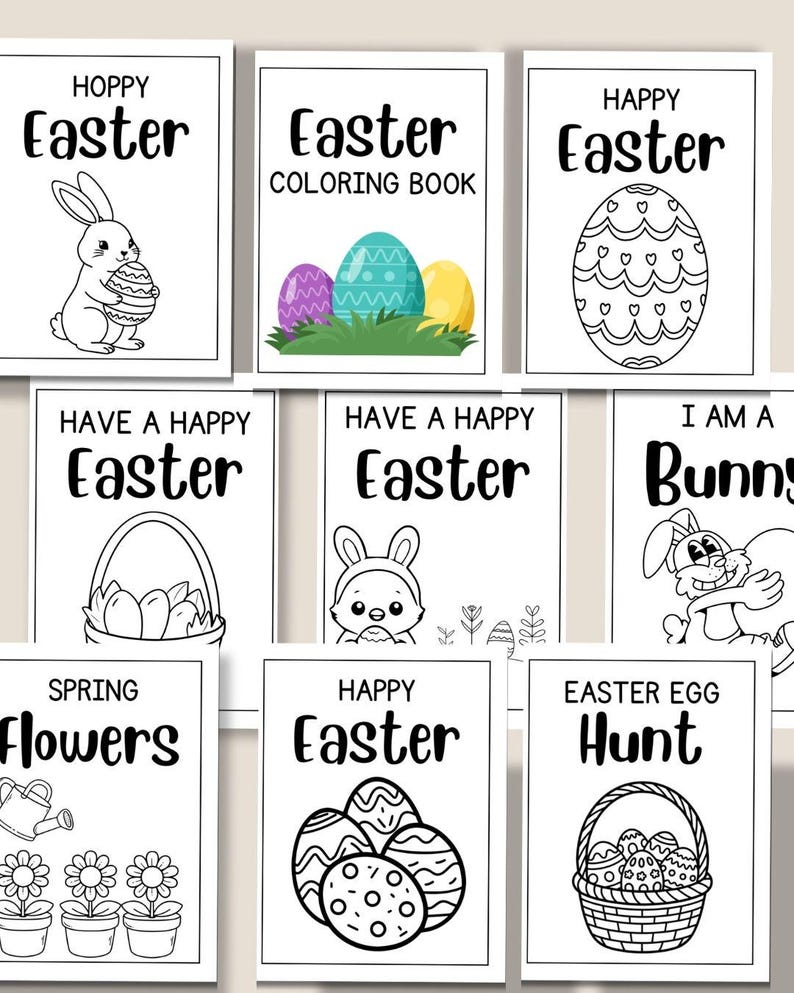 16 Printable Easter Coloring Activity Pages for Kids (digital Download ...