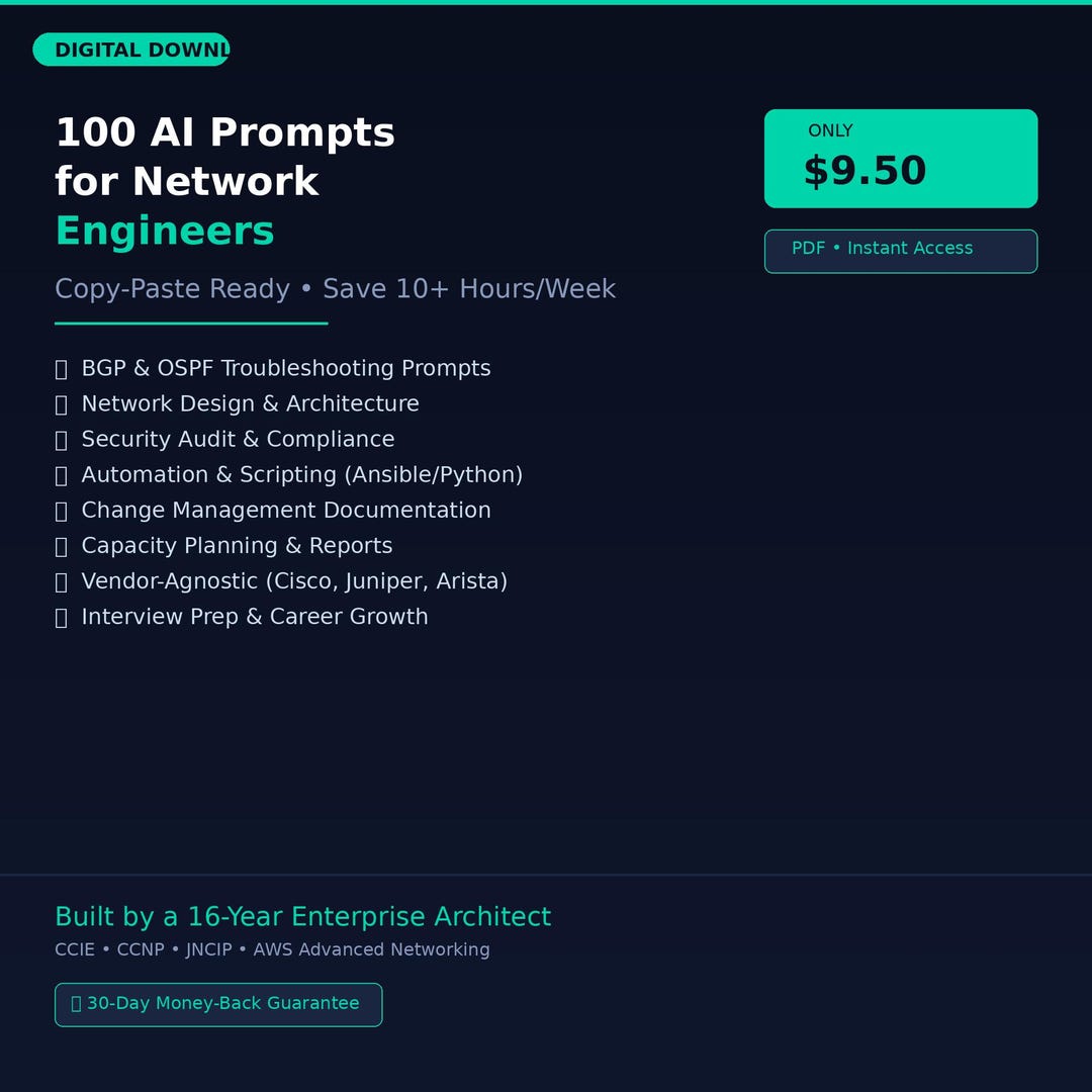100 AI Prompts for Network Engineers, BGP OSPF Troubleshooting ...